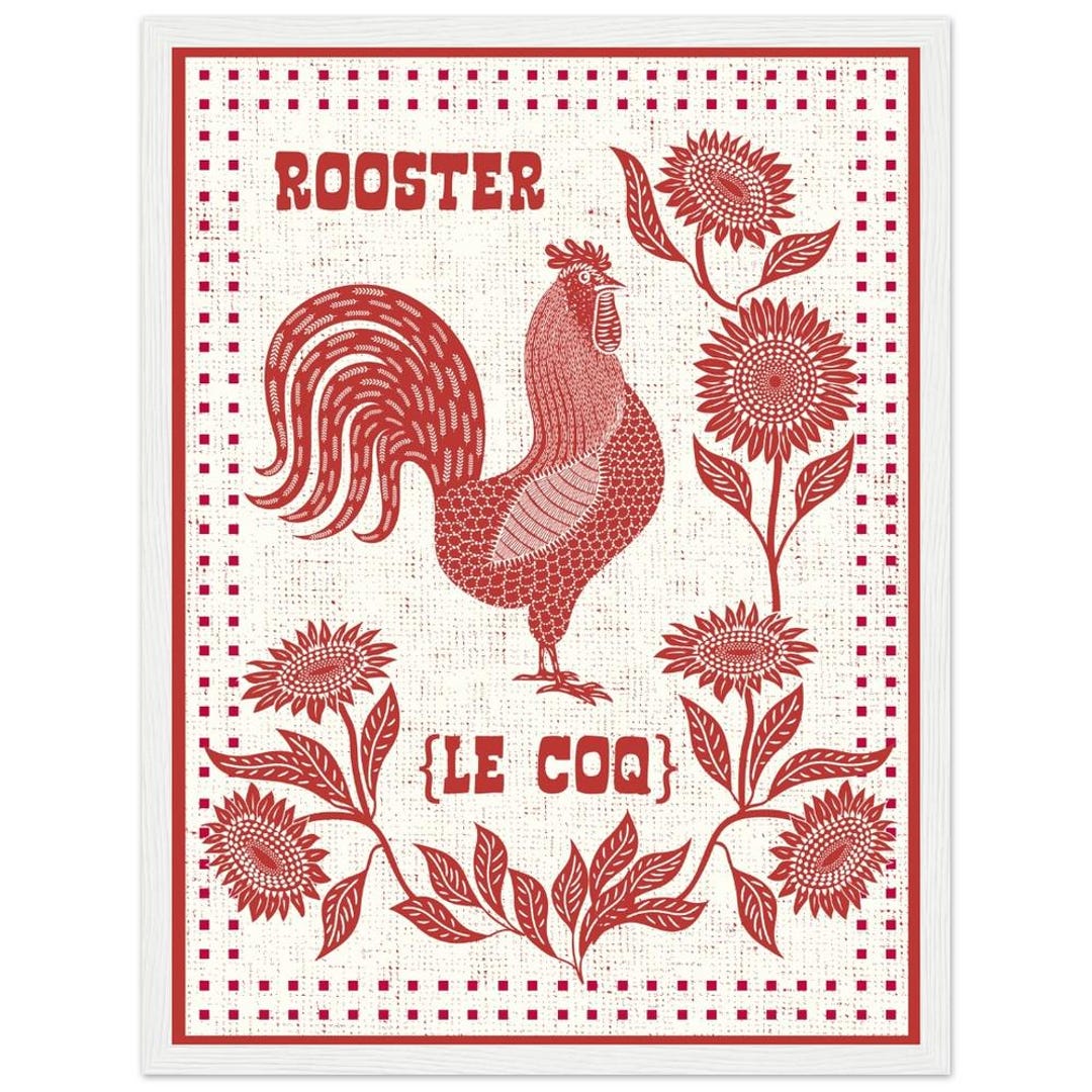 French Country Rooster Wall Art Poster or Framed Print - Etsy