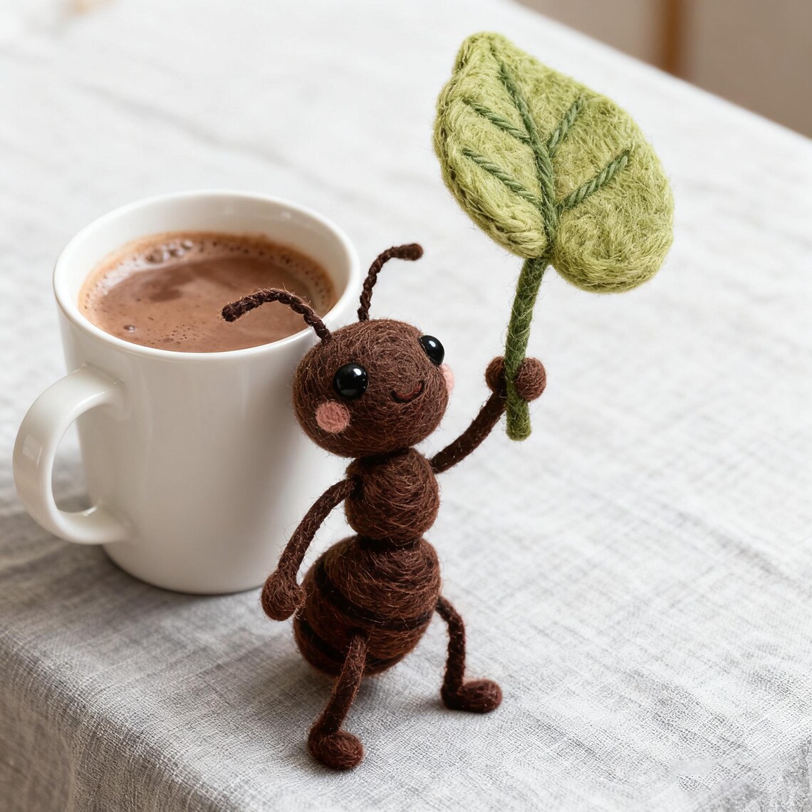 Wool Felted Doll Decor, Handcrafted Wool Felt Items, Christmas Gifts ...