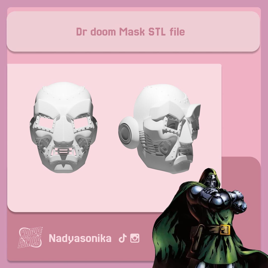 Dr Doom Inspired Mask STL File - Etsy