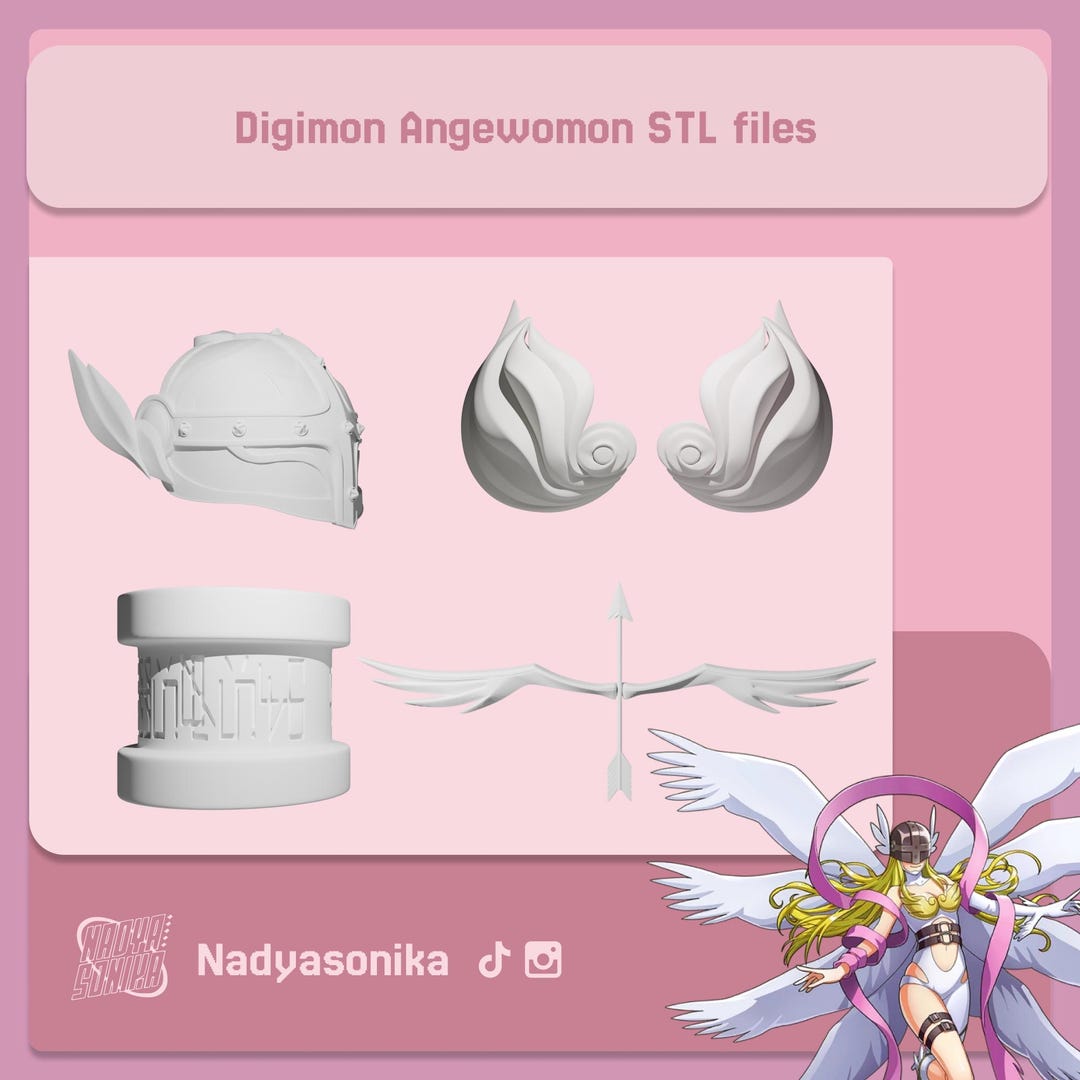 Digimon Angewomon Inspired STL Files - Etsy