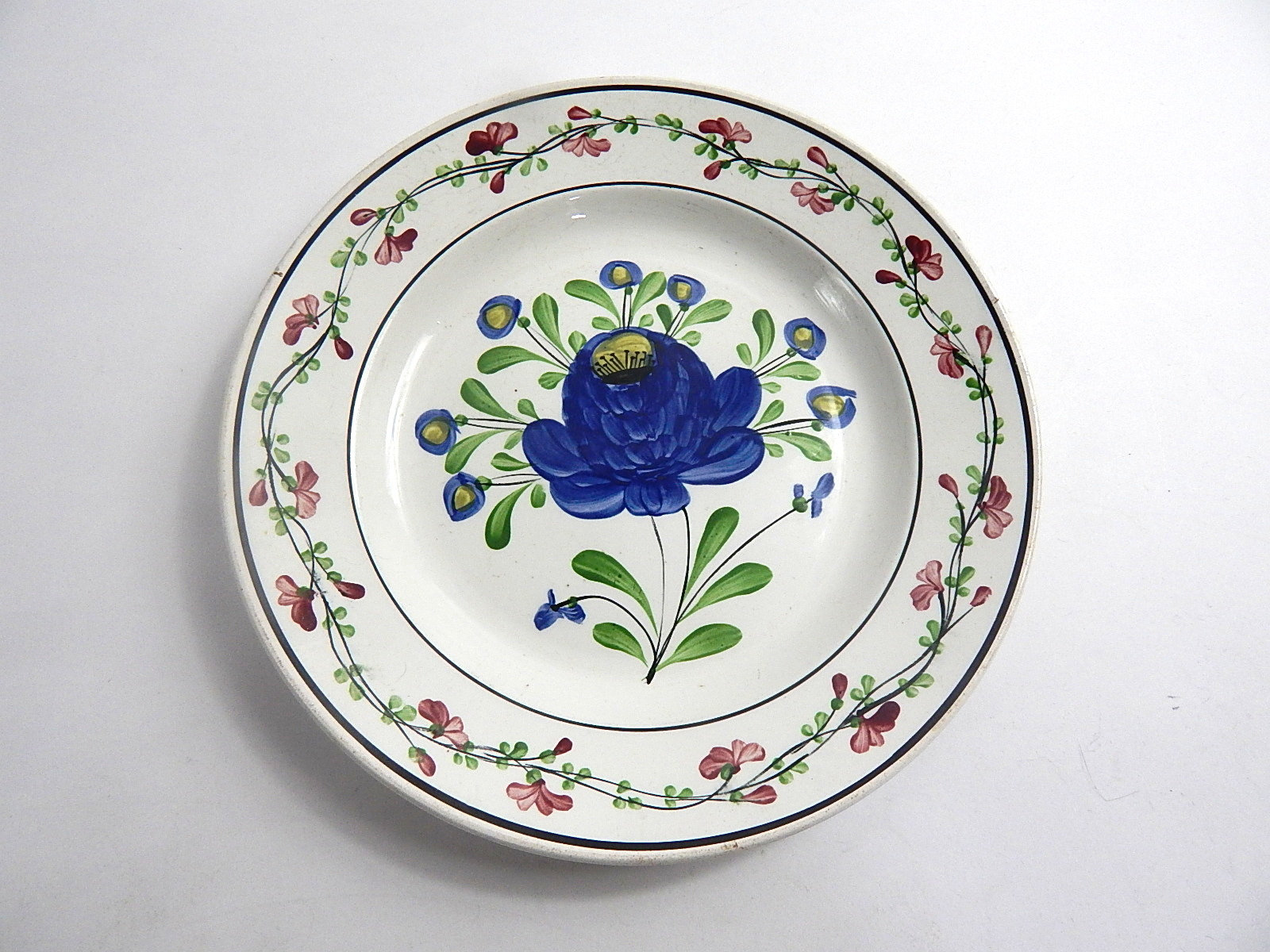 Antique French Country Plate Hand Painted C. 1841 to 1876 | Etsy