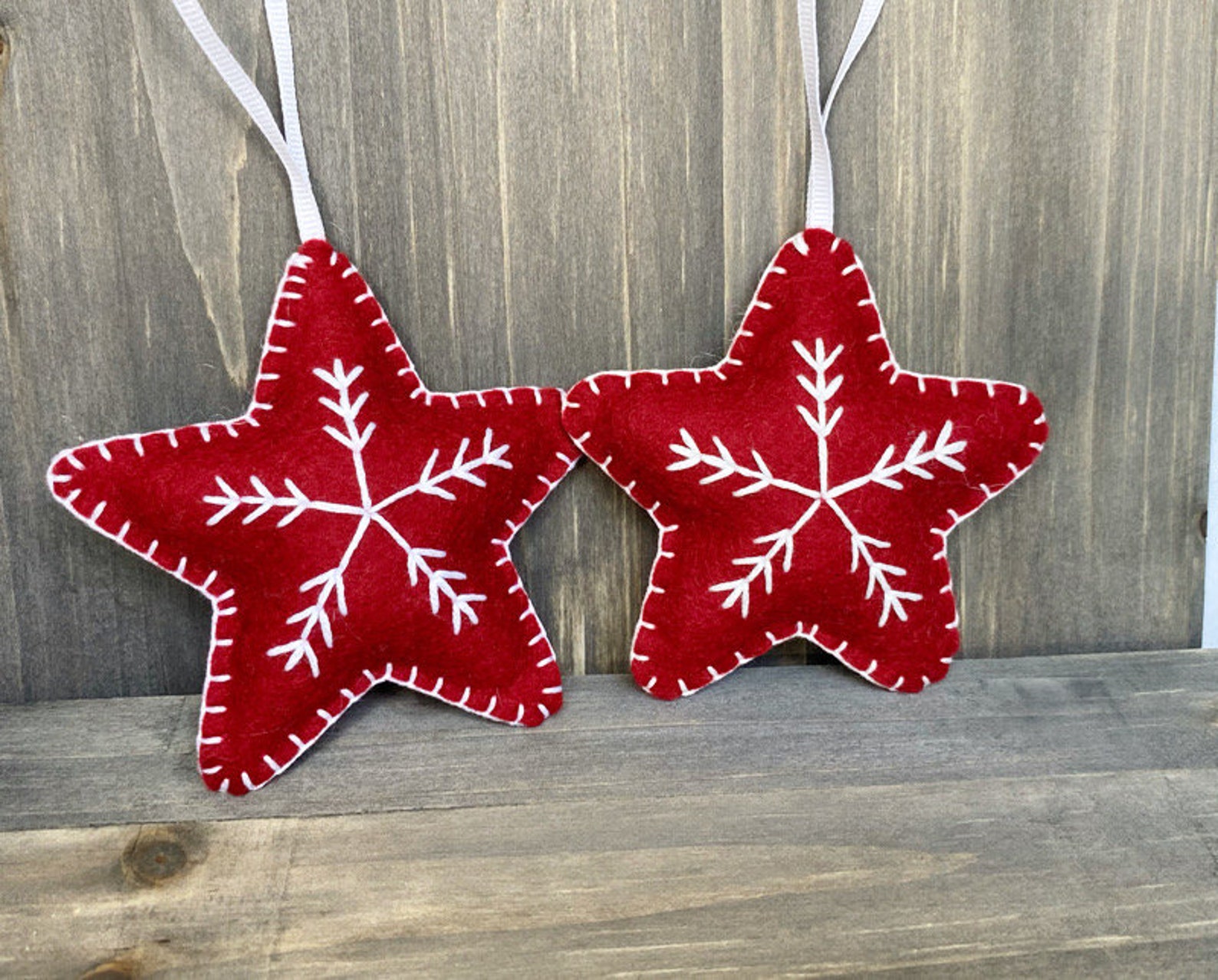 Felt Snowflake Christmas Ornament Felt Star Christmas - Etsy
