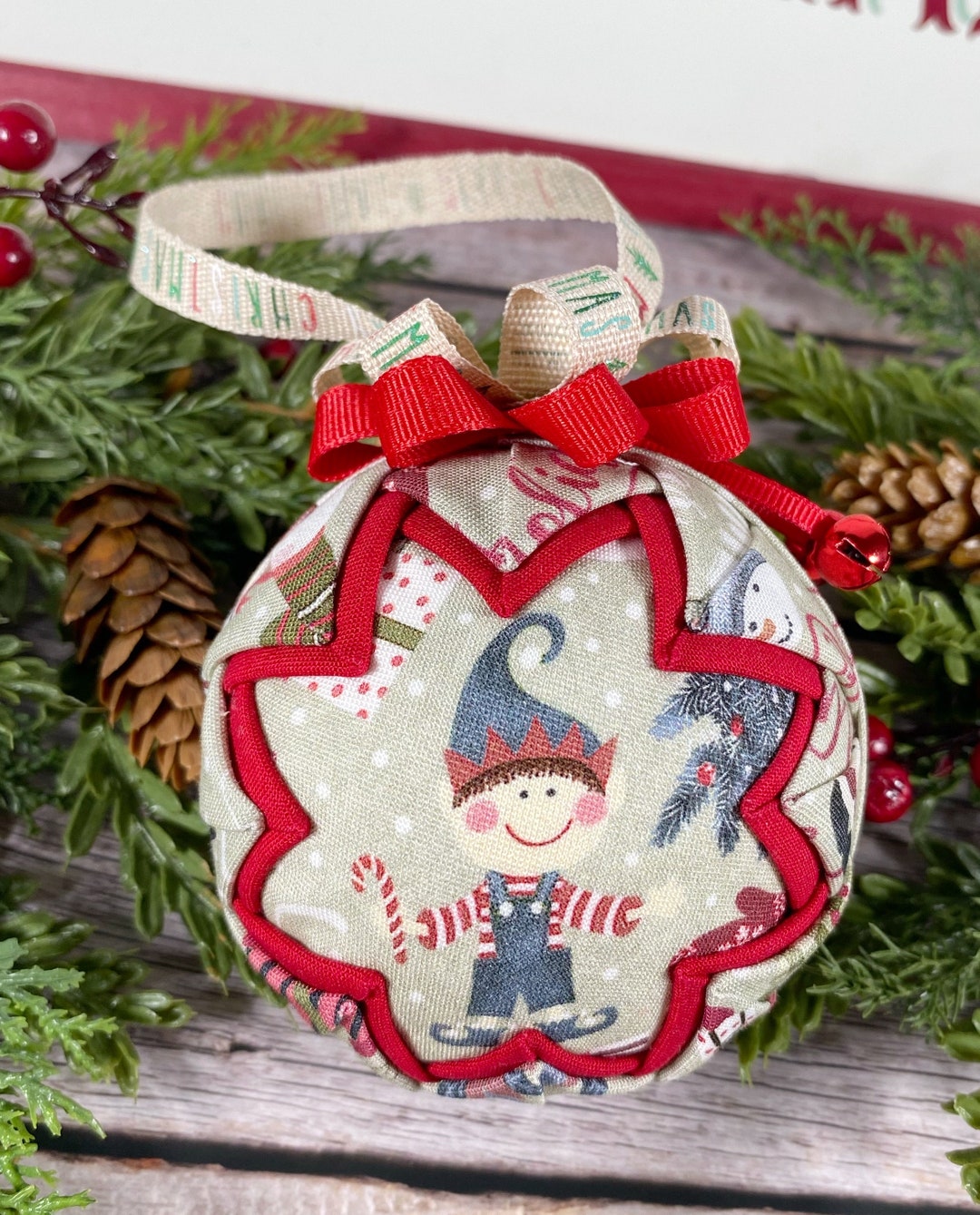 Christmas Elf Quilted Ornament, Santa’s Elf Holiday Decorations ...