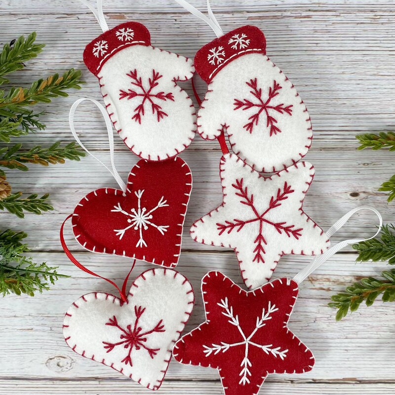 Felt Ornament Set - Etsy
