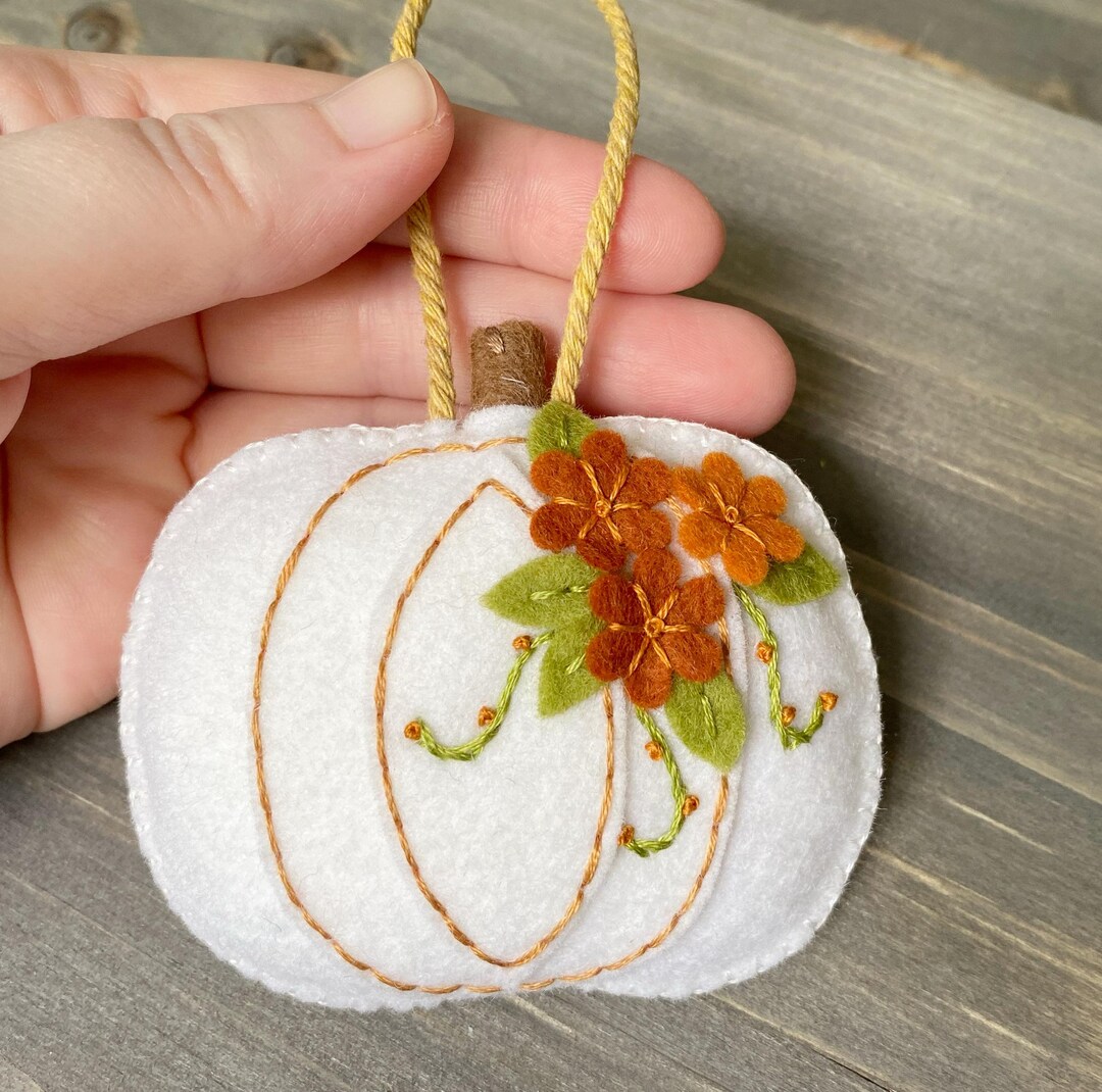 Felt Fall Pumpkin Ornament, Pumpkin Decorations, Fall Decor, Autumn ...