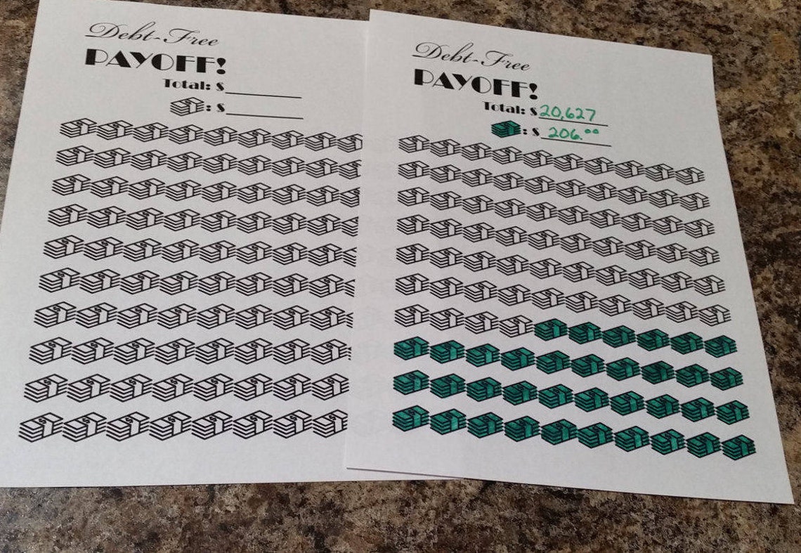 Debt Free Debt Tracker Printable PDF - Etsy