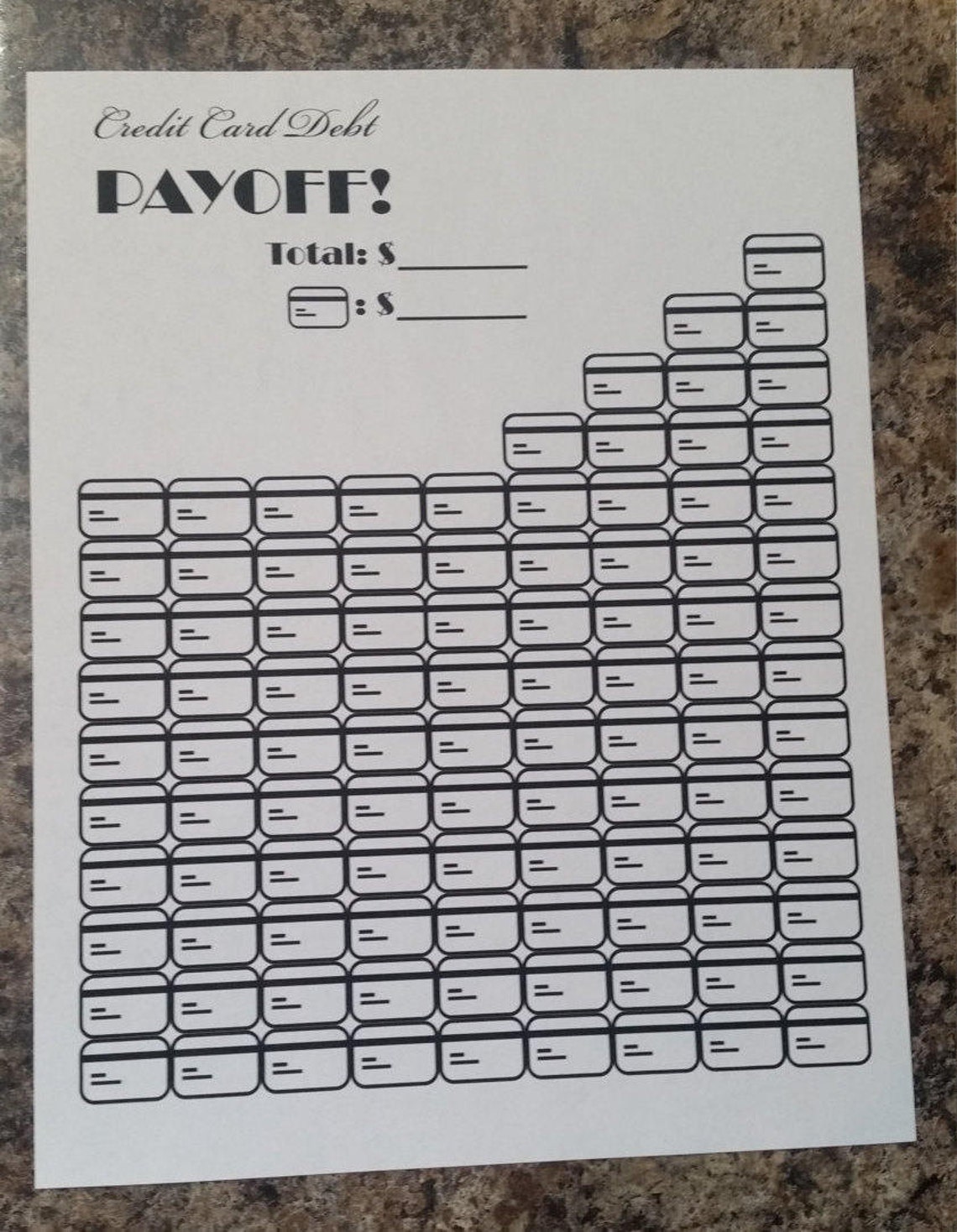 Credit Card Debt Tracker Printable PDF - Etsy