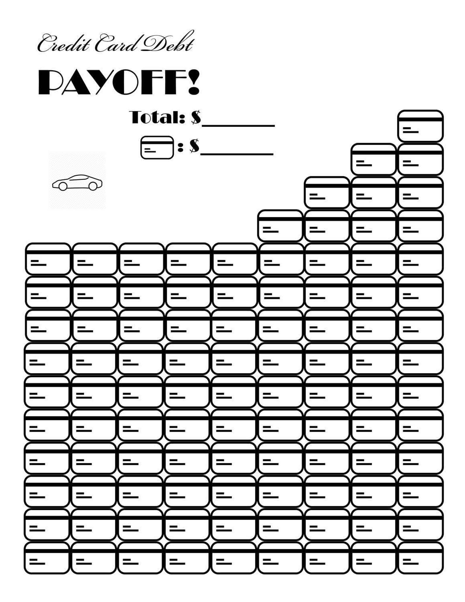 Credit Card Debt Tracker Printable PDF - Etsy