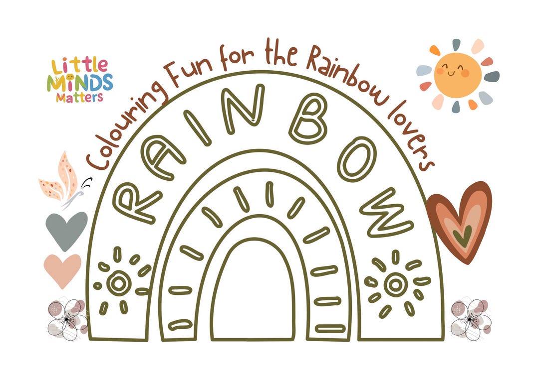 Colouring Fun for the Rainbow Lovers - Etsy