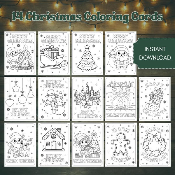 Holiday Coloring Pack - Etsy