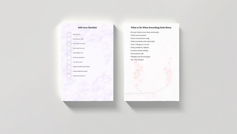 Burnout Recovery Self-care Kit – 6 Page Printable Mental Health Pack ...
