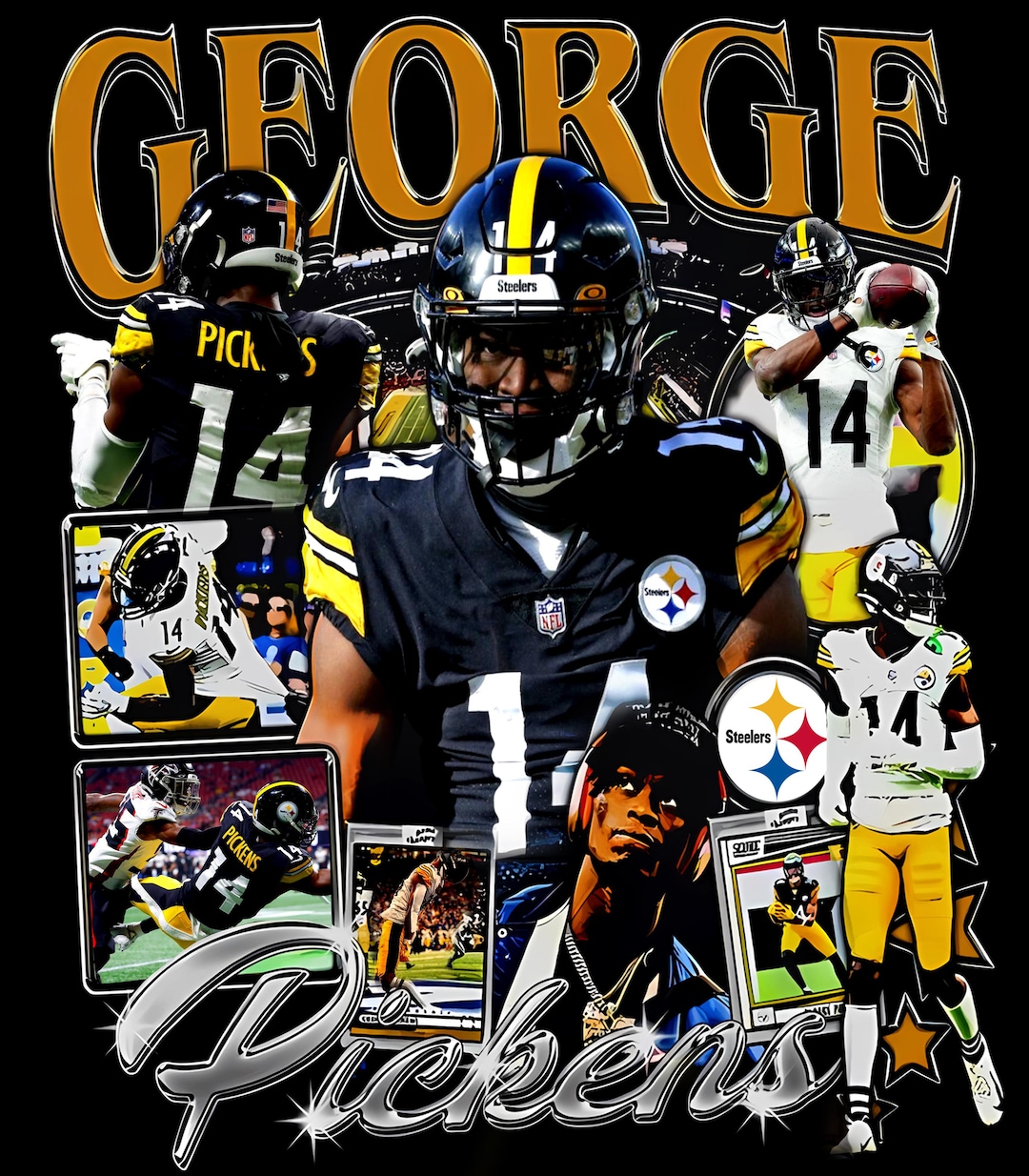 George Pickens Football PNG Digital Download, High-resolution Sports ...