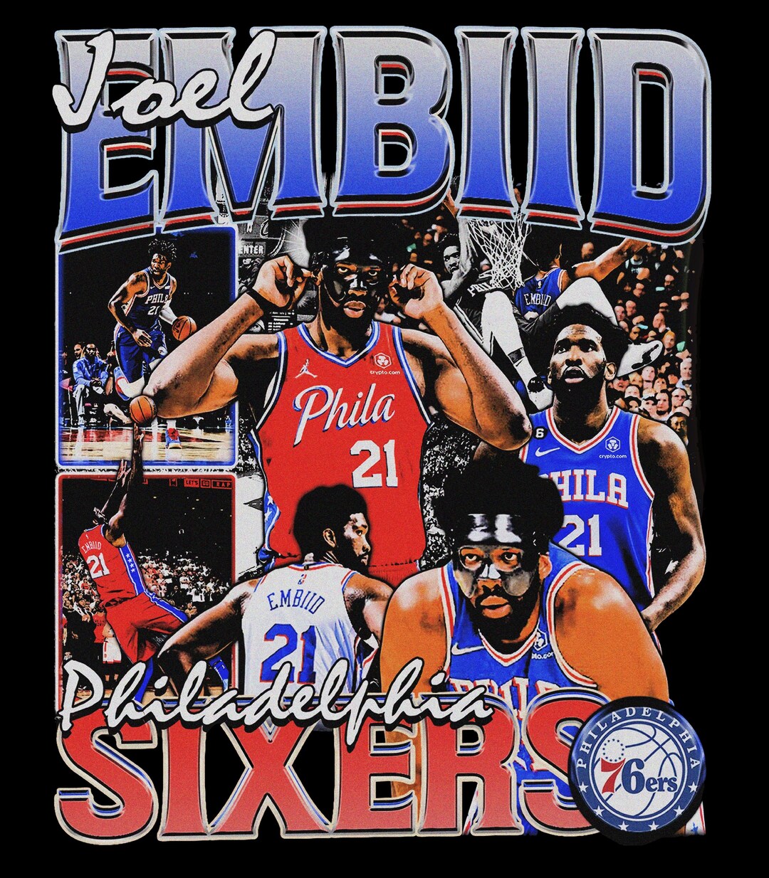 Joel Embiid Basketball PNG Digital Download, High-resolution Sports Art ...