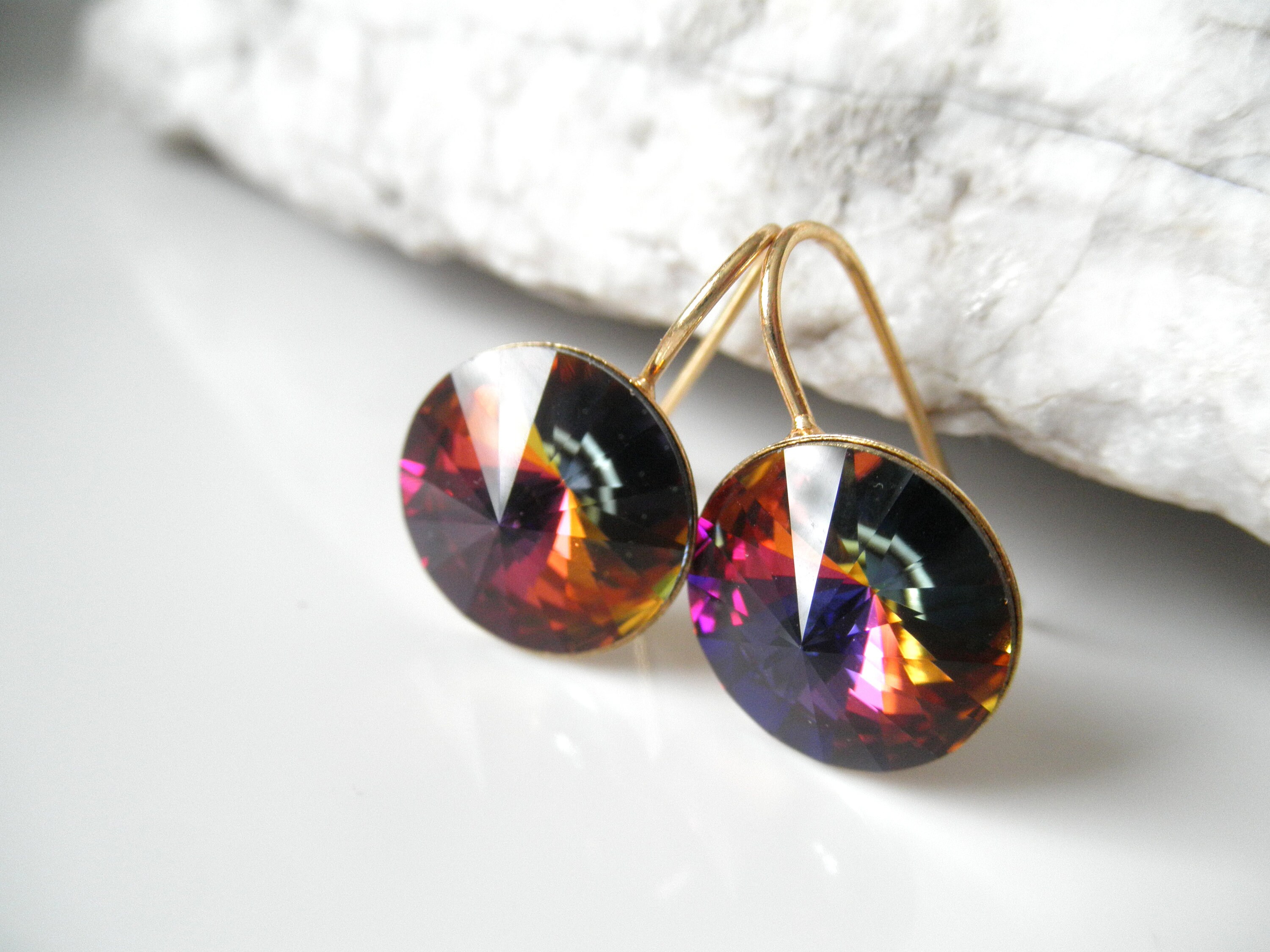 Swarovski crystal volcano earrings store