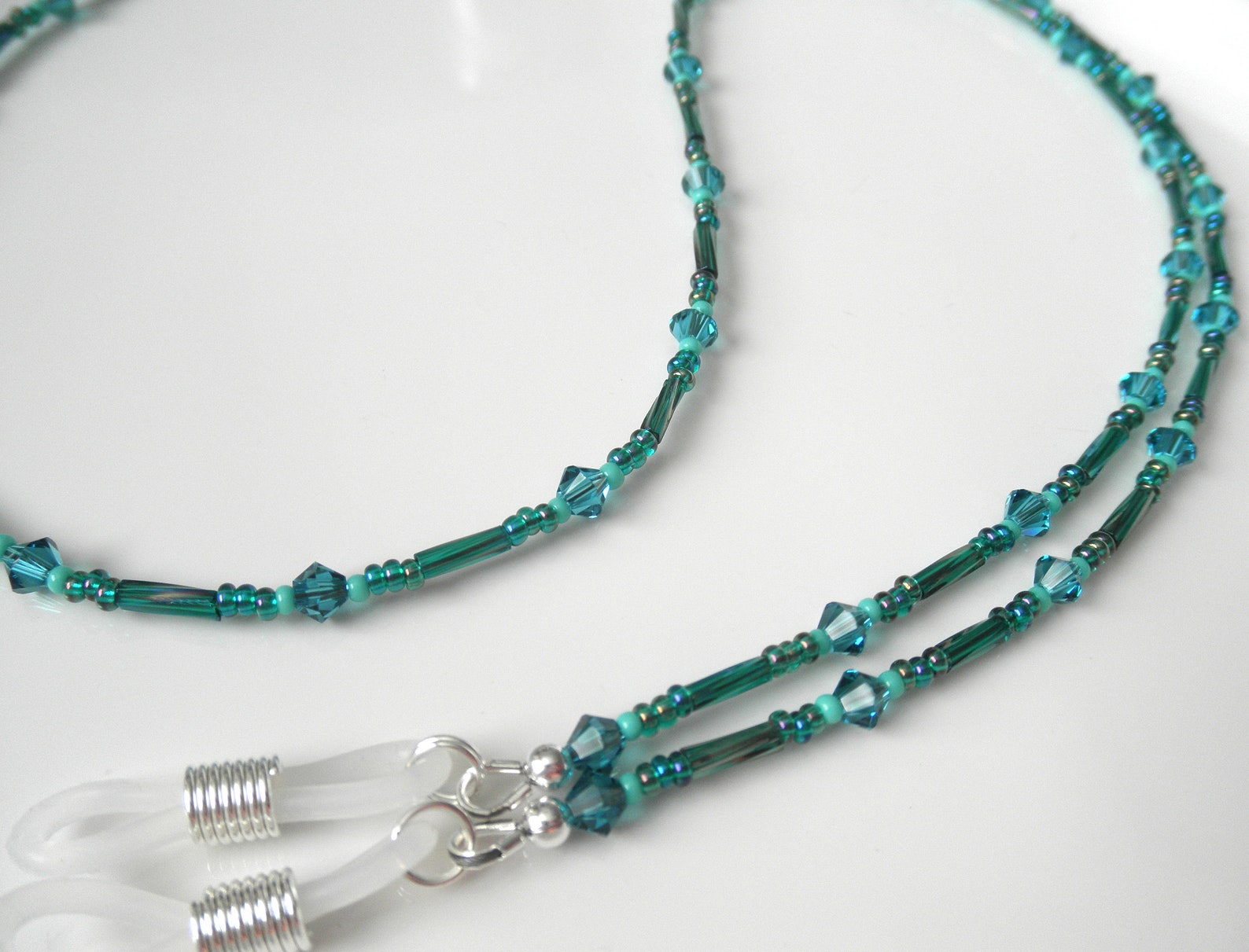 Teal Turquoise Eyeglass Chain European Crystal Glasses Sunglasses Chain ...