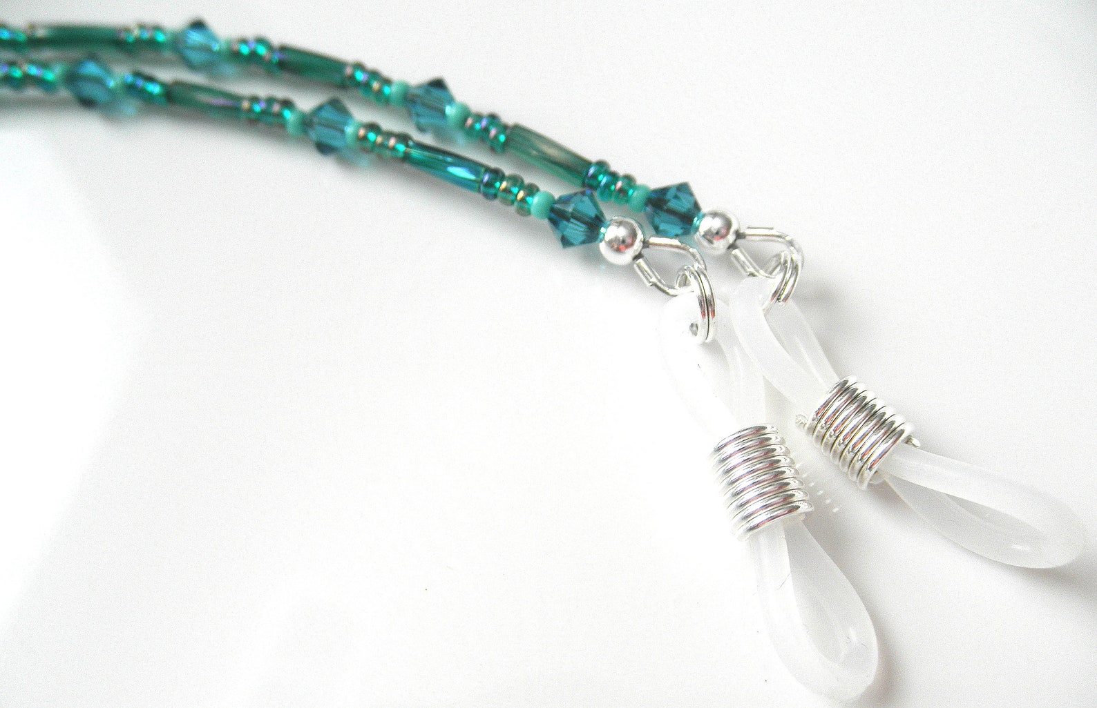 Teal Turquoise Eyeglass Chain European Crystal Glasses - Etsy