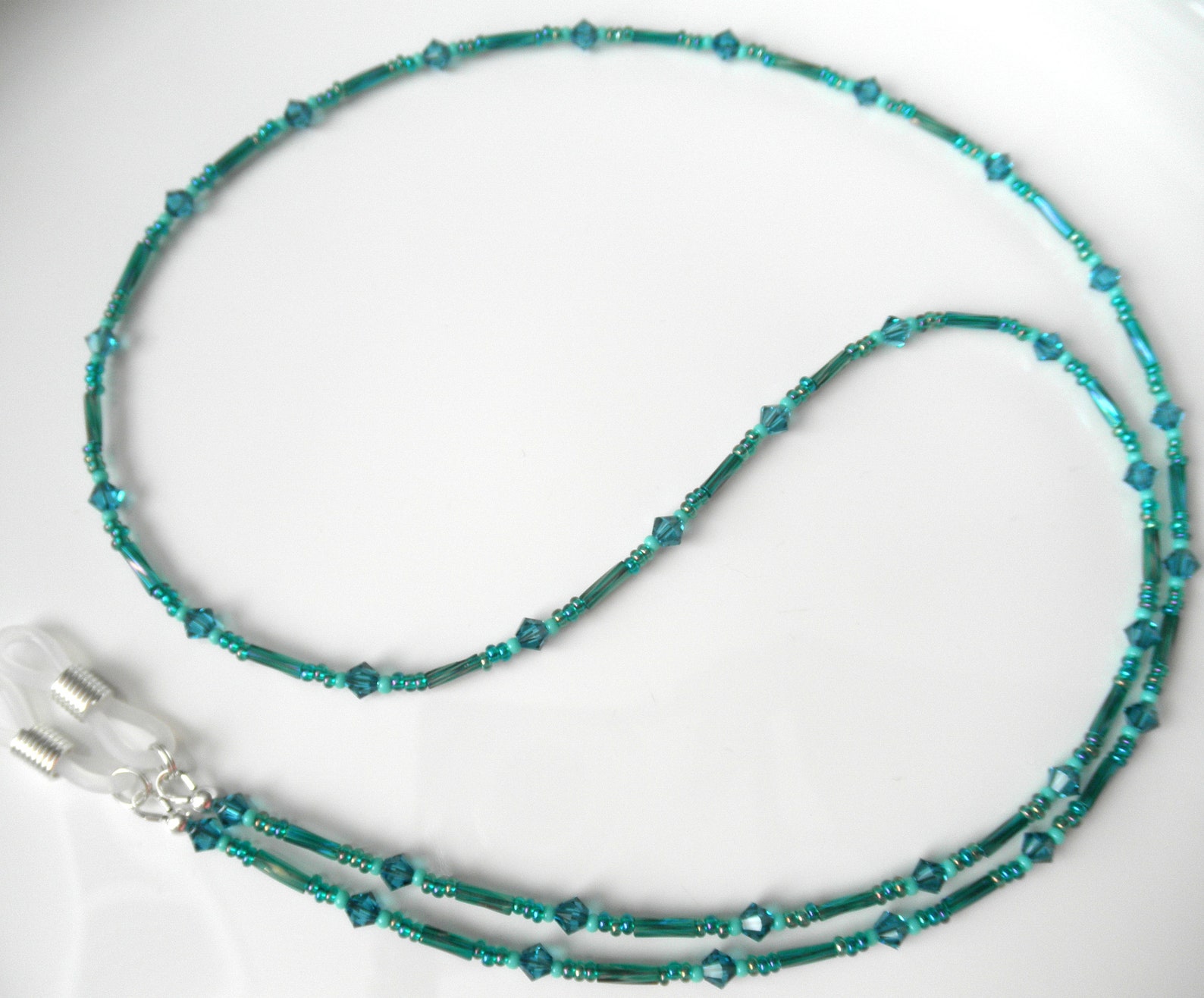 Teal Turquoise Eyeglass Chain European Crystal Glasses Sunglasses Chain ...