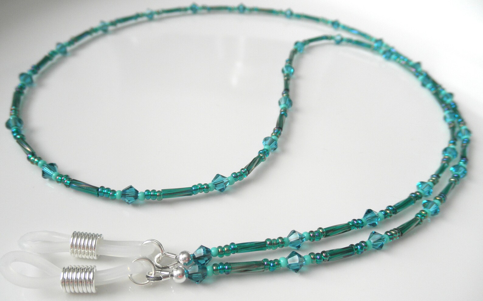 Teal Turquoise Eyeglass Chain European Crystal Glasses Sunglasses Chain ...