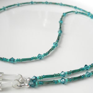 Teal Turquoise Eyeglass Chain European Crystal Glasses Sunglasses Chain ...
