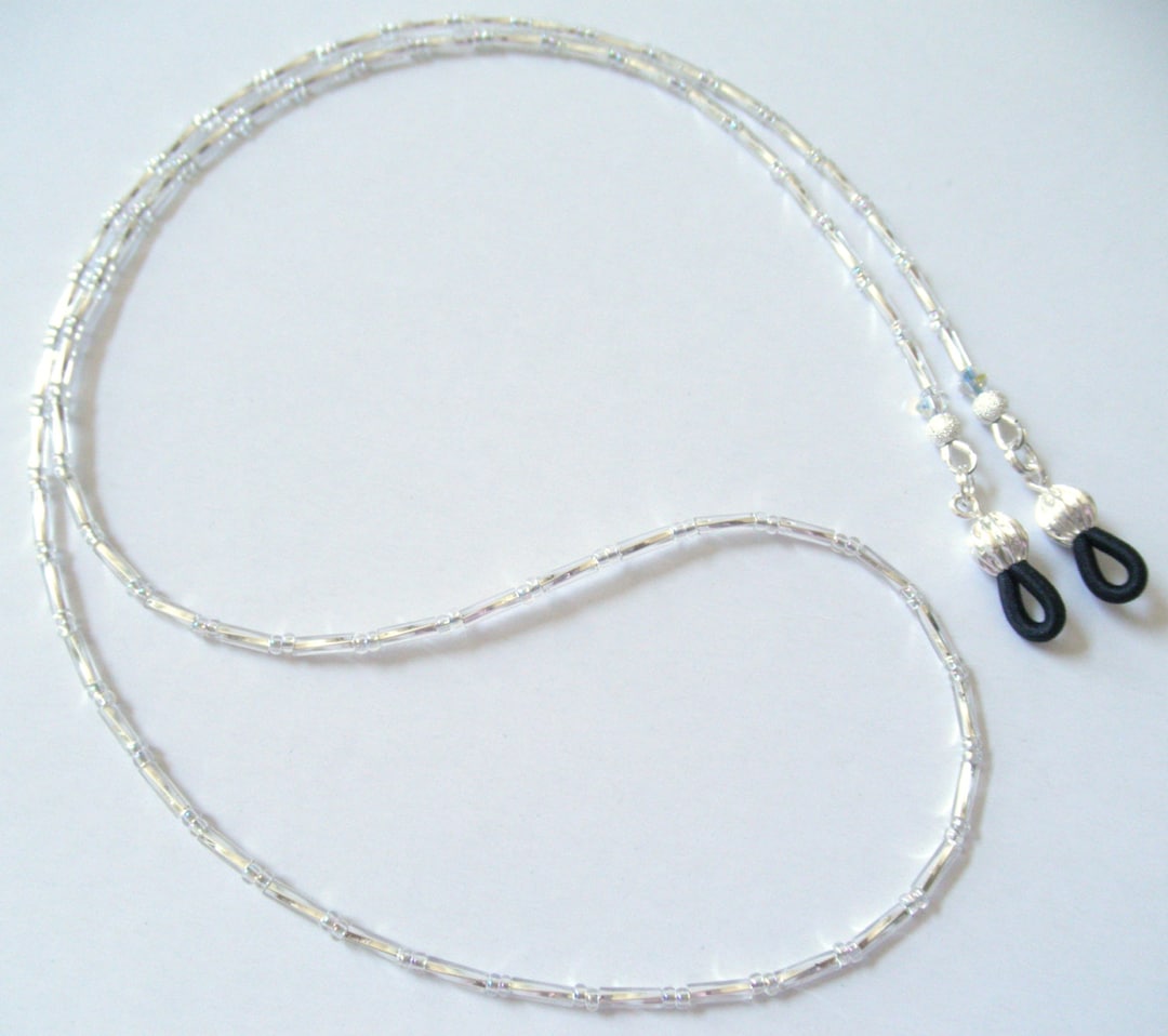 Liquid Silver Twist Eyeglass Chain Lanyard Necklace - Silver Reading ...
