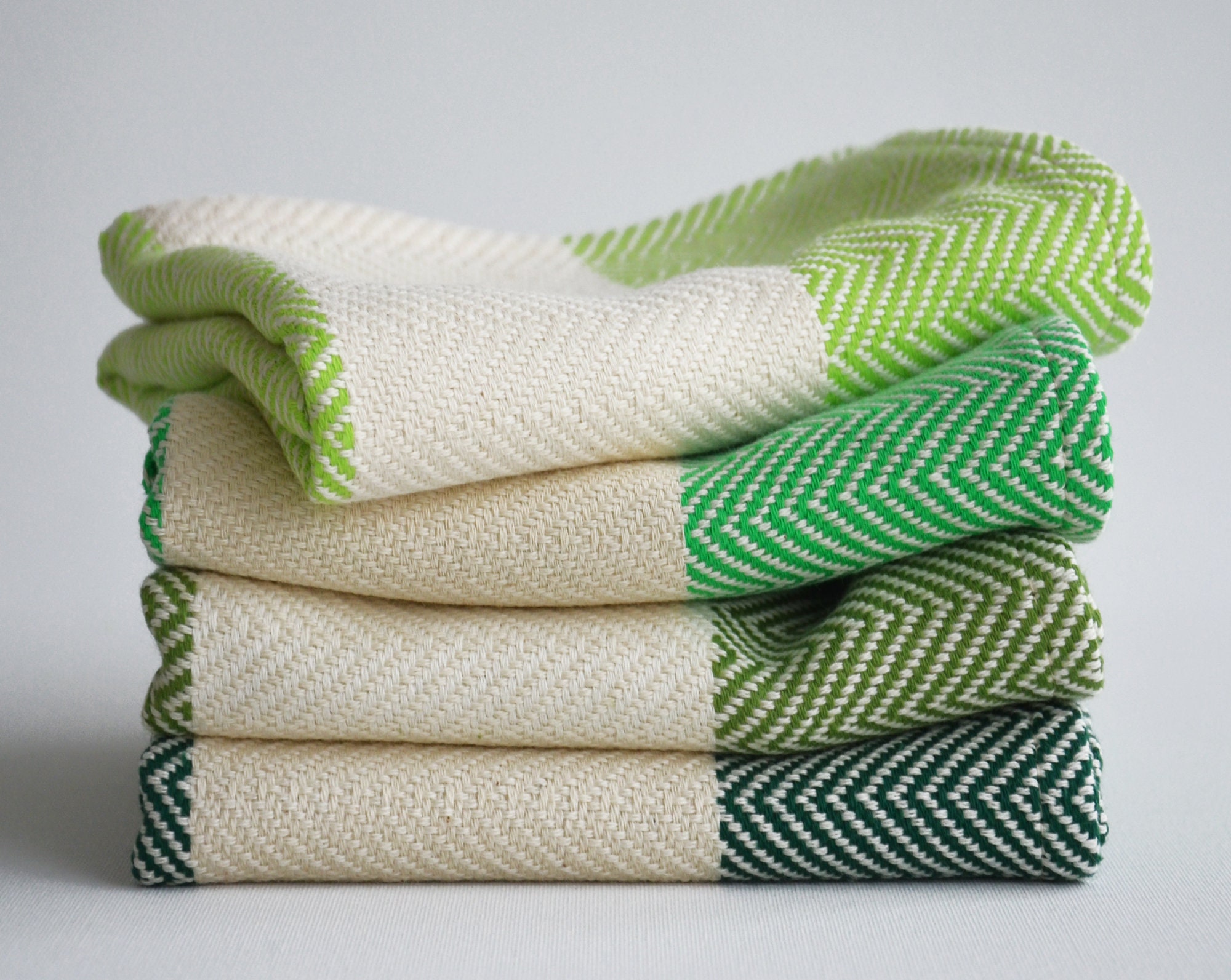 Kitchen Towel With Green Dark Green Stripes on Natural Color Bread Towel Drying Towel Tea Towel Rv Caravan Hand Towel Etsy Ireland