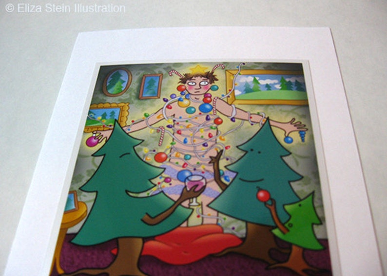 Weird Funny Christmas Card 5x7 A7, Xmas Card, Holiday Greeting Card ...