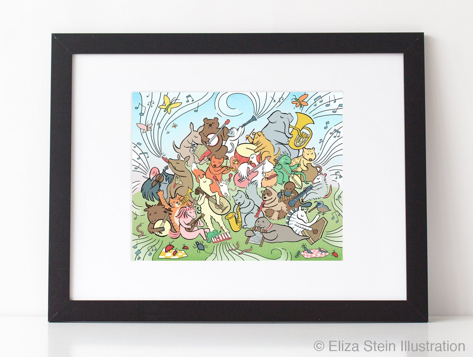 Springtime Symphony Alphabet Art Print ABC Animal Orchestra | Etsy