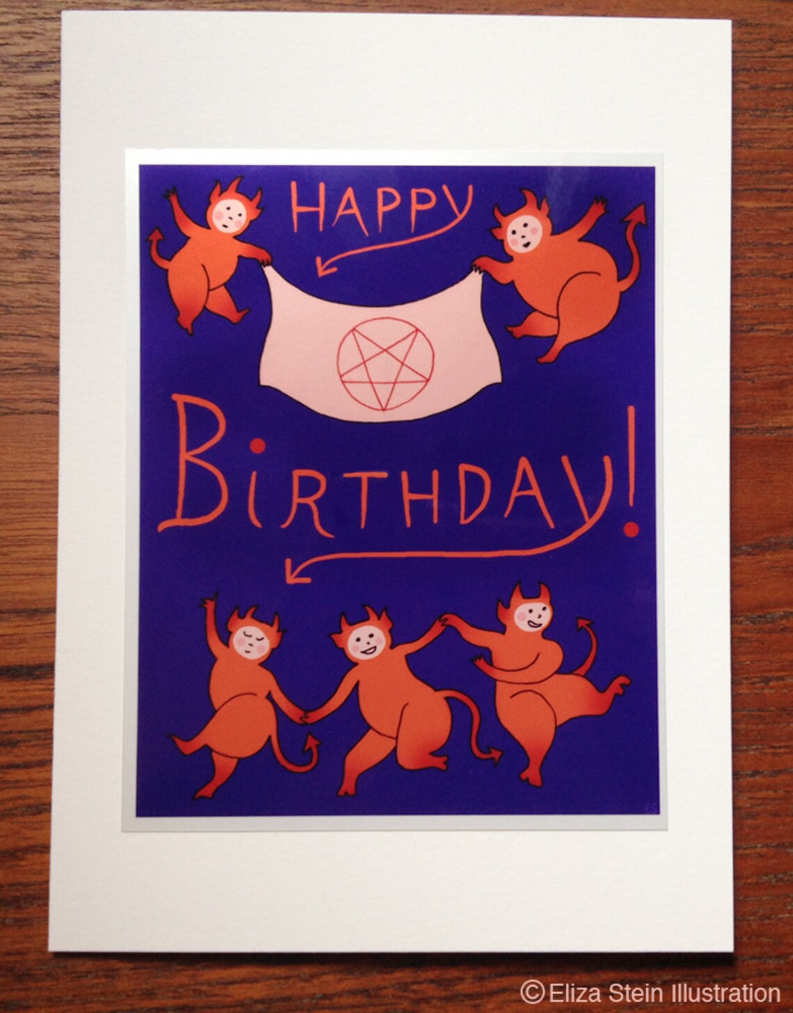 Demonic Happy Birthday Card Satanic Greeting Card Dancing | Etsy