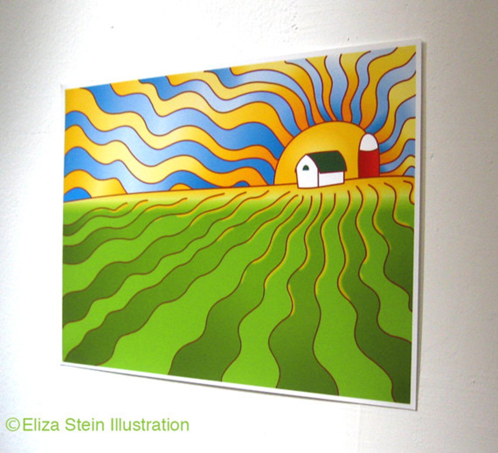 Iowa Cornfield Art Print, 9x12, Abstract, Landscape, Farm, Poster ...