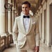 Cream Velvet Tuxedo Suit: Custom Tailored Wedding Formal Wear - Etsy