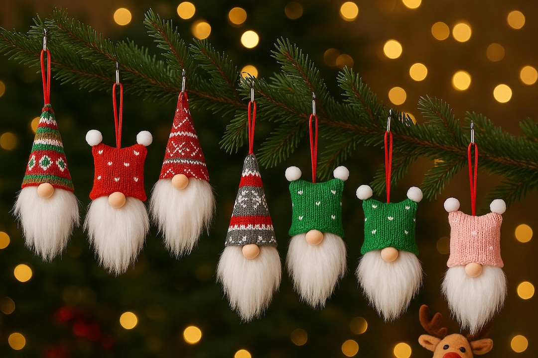 Christmas Gnomes Ornaments,christmas Tree Decorations,farmhouse Decor ...