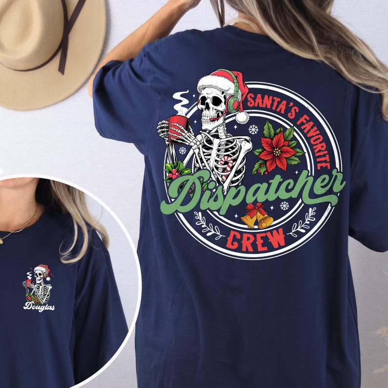Dispatcher Skeleton Christmas Sweatshirt, 911 Dispatcher Shirt ...