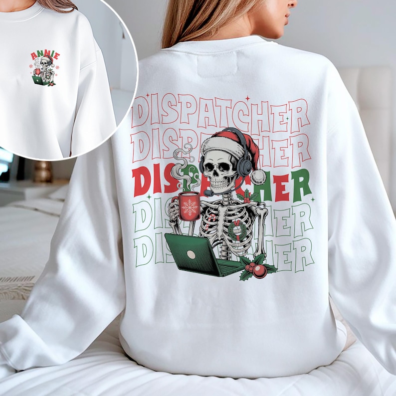 Christmas Dispatcher Sweatshirt, 911 Dispatcher Shirt, Dispatcher ...
