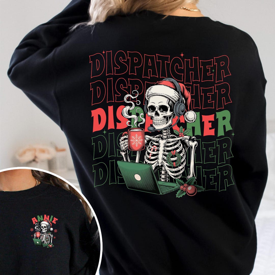 Christmas Dispatcher Sweatshirt, 911 Dispatcher Shirt, Dispatcher ...