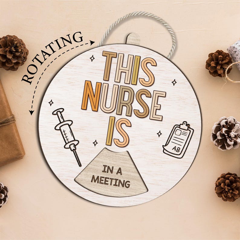 Nurse Rotating Door Sign, Spinning Office Door Sign for Nurses, Custom ...