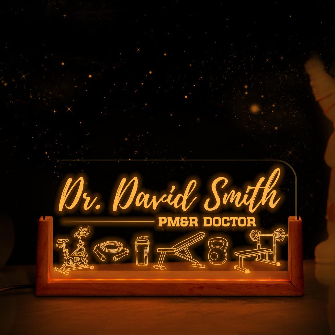 Personalized PM&R Doctor Night Light – Physical Medicine Rehab ...