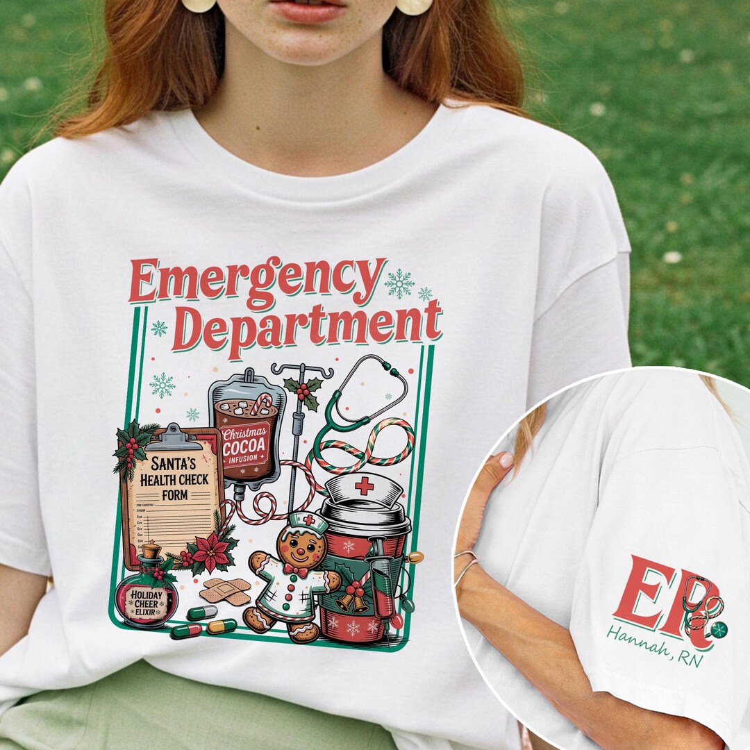 Emergency Department Christmas Sweatshirt, Emergency Nurse Gift, ER ...