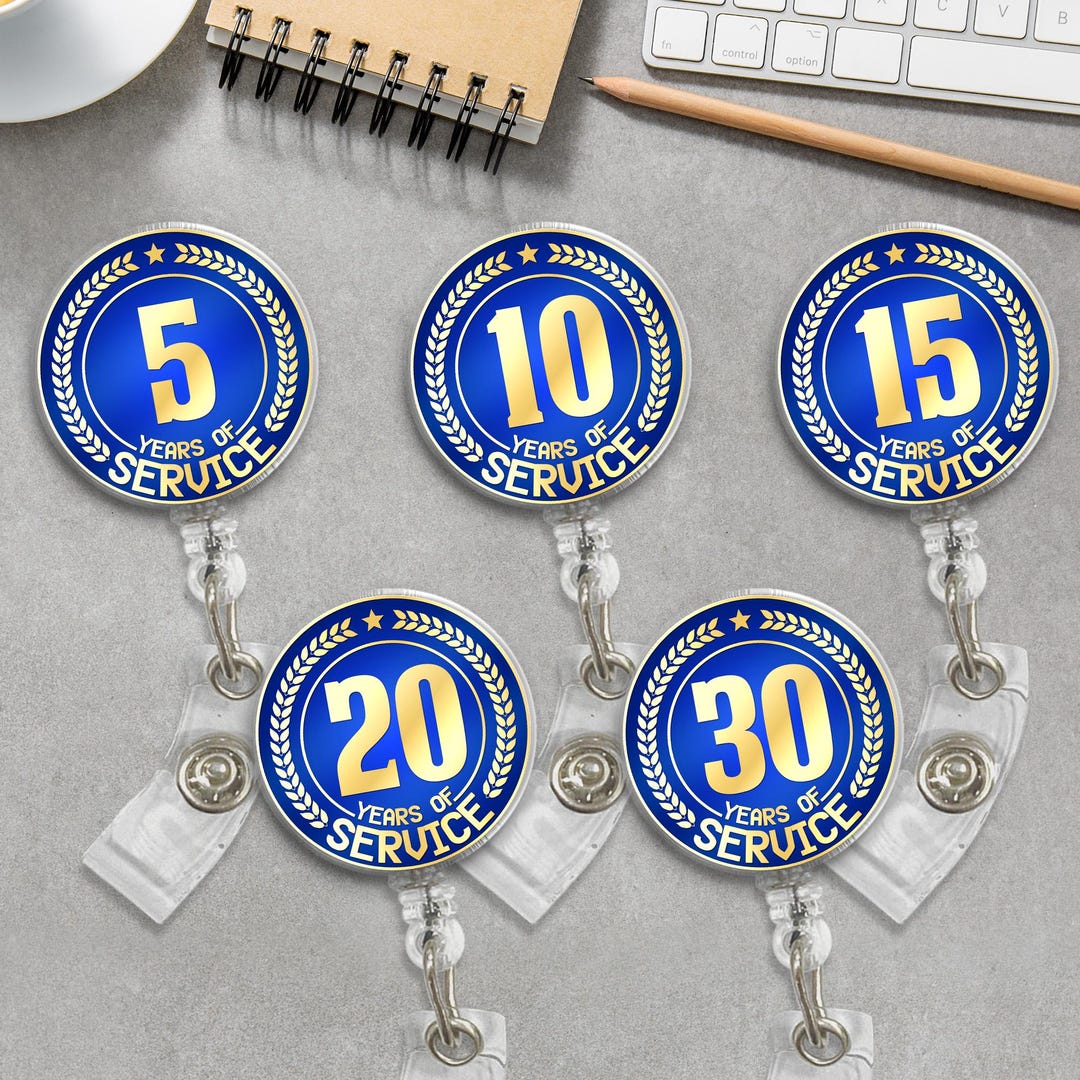 10 20 30 35 Years of Service Badge Reel - Years of Service Badges ...