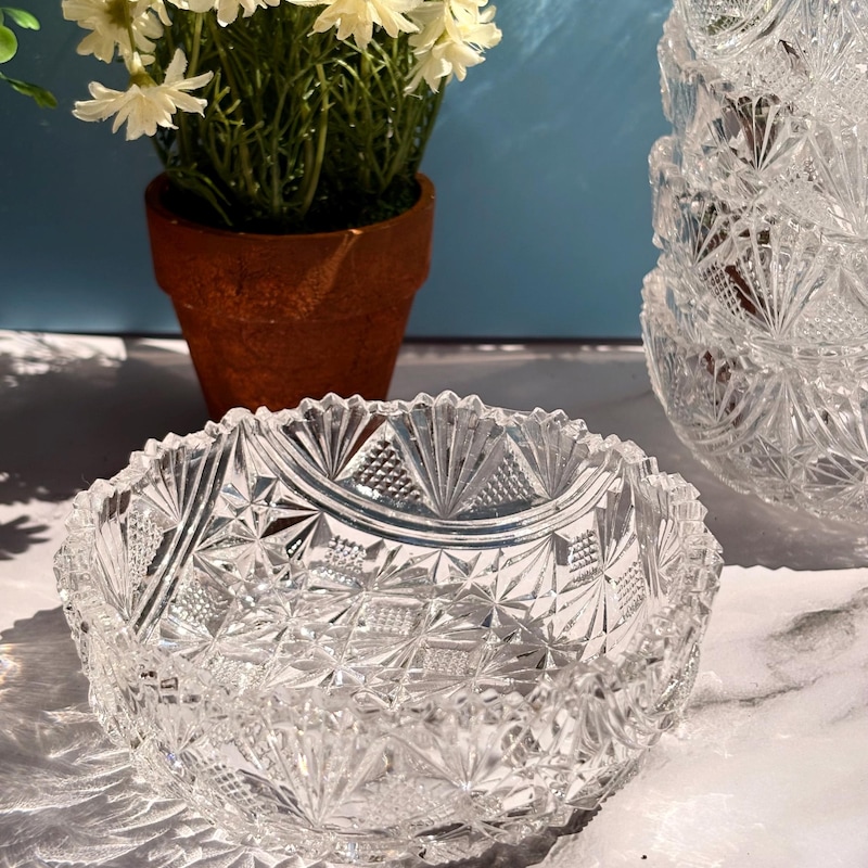 Glass Bowl Cut to Clear - Etsy