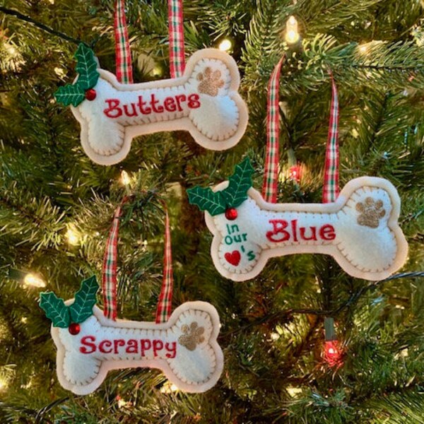 Felt Dog Ornament - Etsy