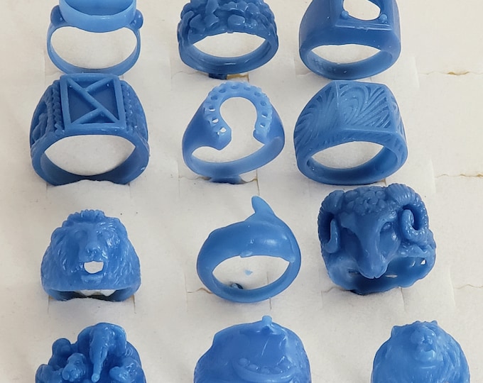 12 Assorted Rings. Wax Patterns for Lost Wax Casting Z3-01 - Etsy