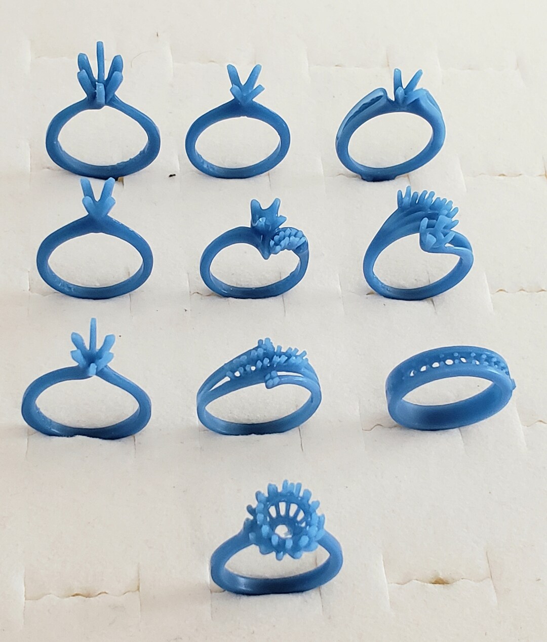 10 Single/multi Stone Rings. Wax Jewelry Patterns for Lost Wax - Etsy