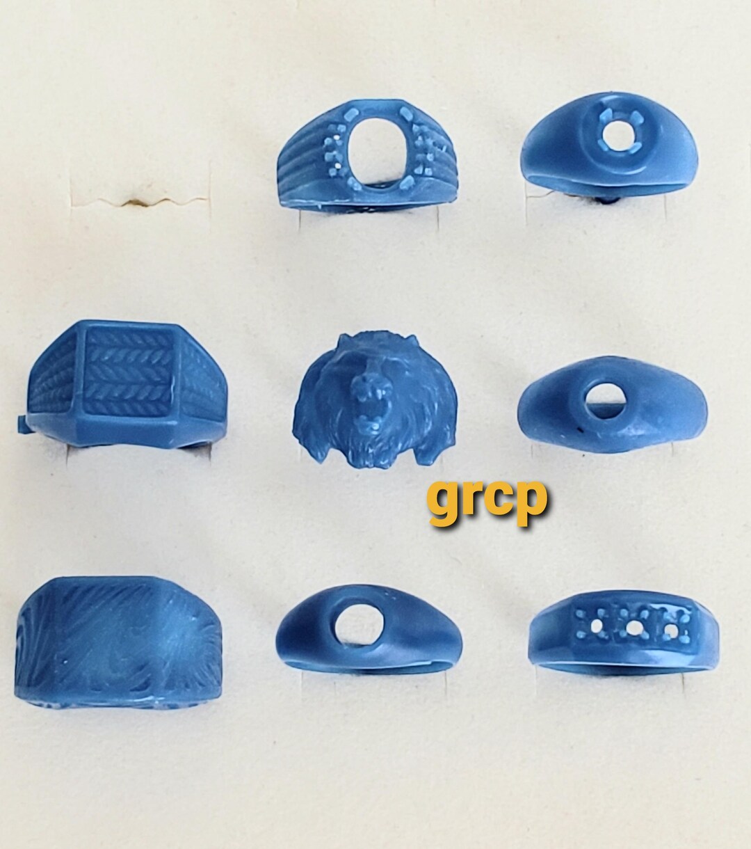 8 Assorted Wax Pattern Rings. Wax Patterns for Lost Wax Casting 24-058 ...