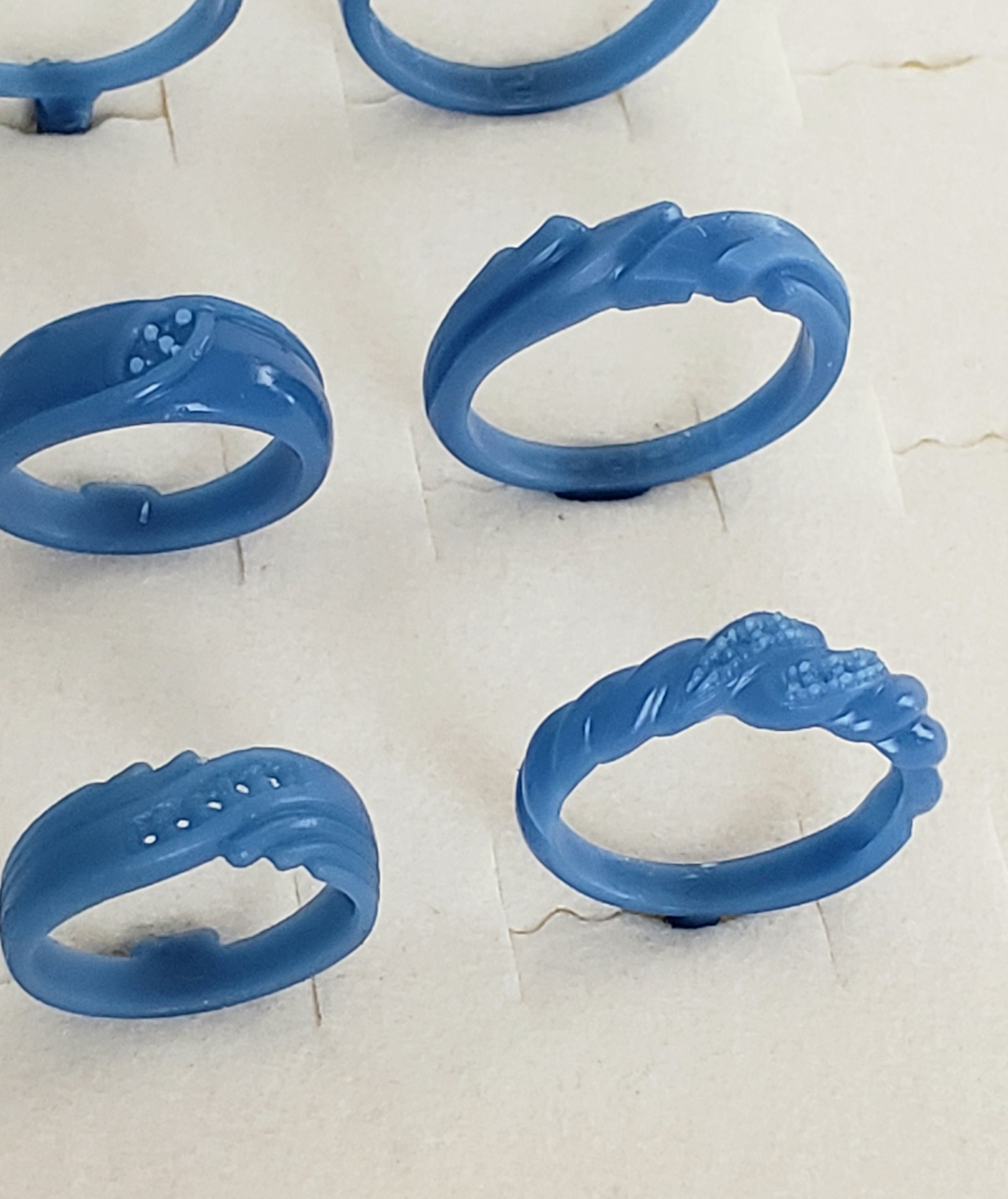 9 Band Style Ring Assortment. Wax Patterns for Lost Wax Casting 24-001 ...