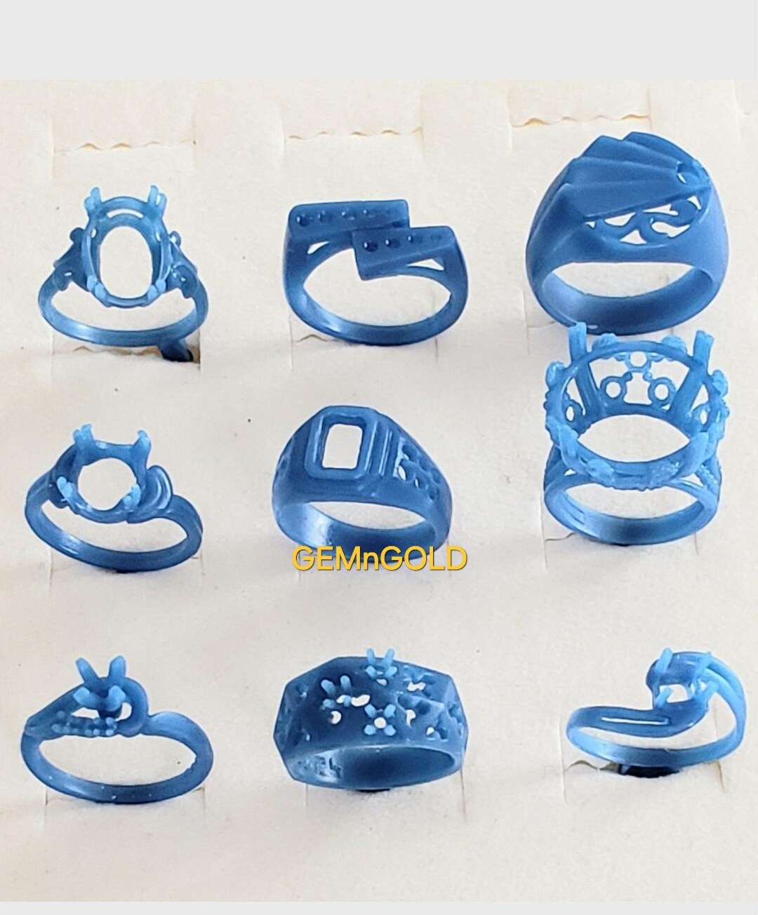 9 Assorted Rings, Wax Patterns. Wax Patterns for Lost Wax Casting 24 ...