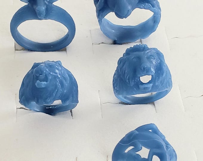 Lot of 5 Animal/gecko Rings. Wax Patterns for Lost Wax Casting 25-078 ...