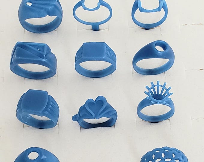 11 Wax Pattern Ring Assortment. Wax Patterns for Lost Wax Casting 25 ...