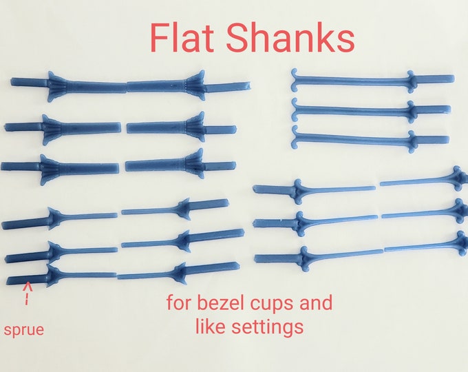 12 Flat Shanks 3 Each Style, 2 Part and Whole Shanks. SH-001 - Etsy