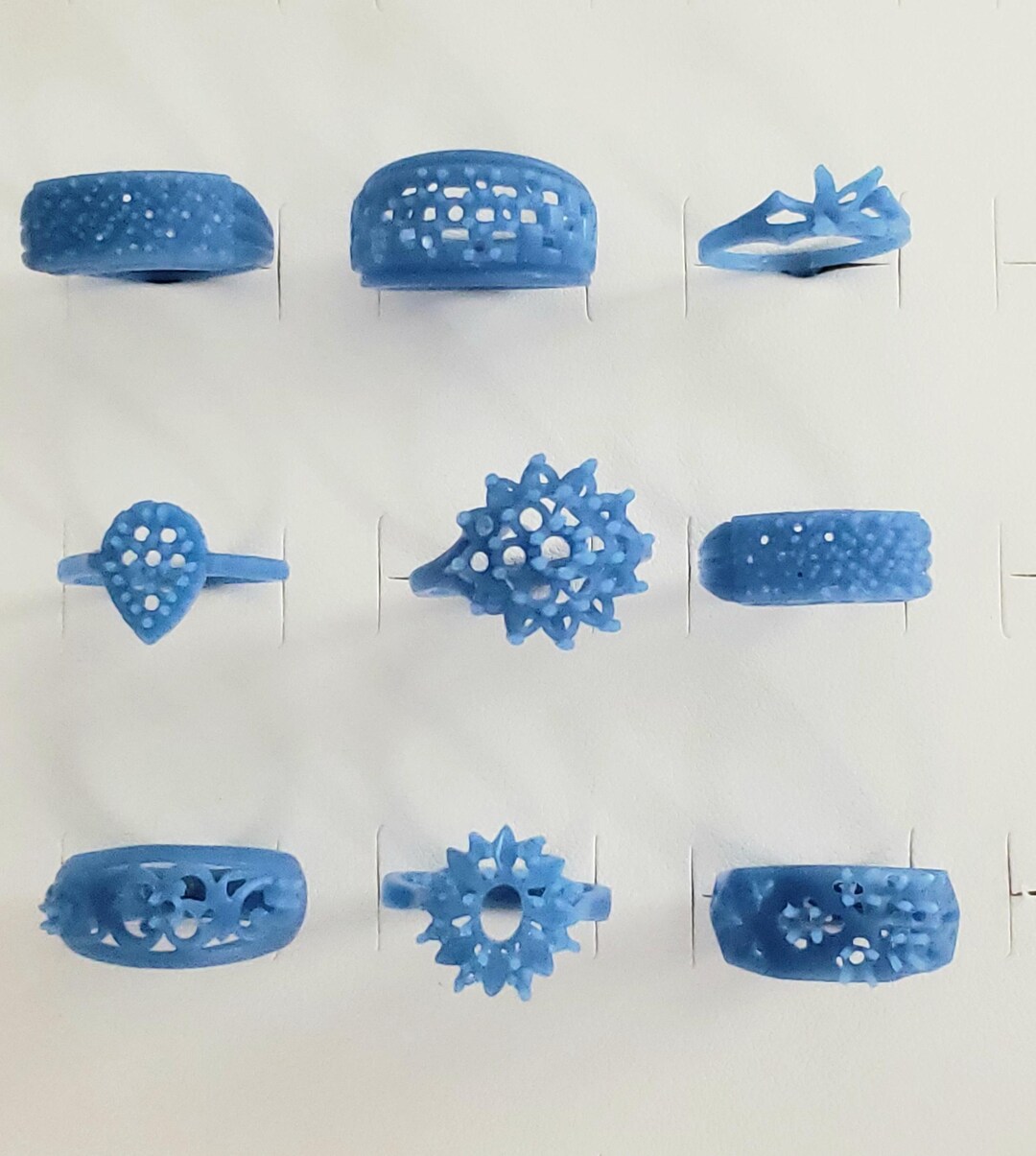 9 Assorted Rings. Wax Patterns for Lost Wax Casting 25-087 - Etsy