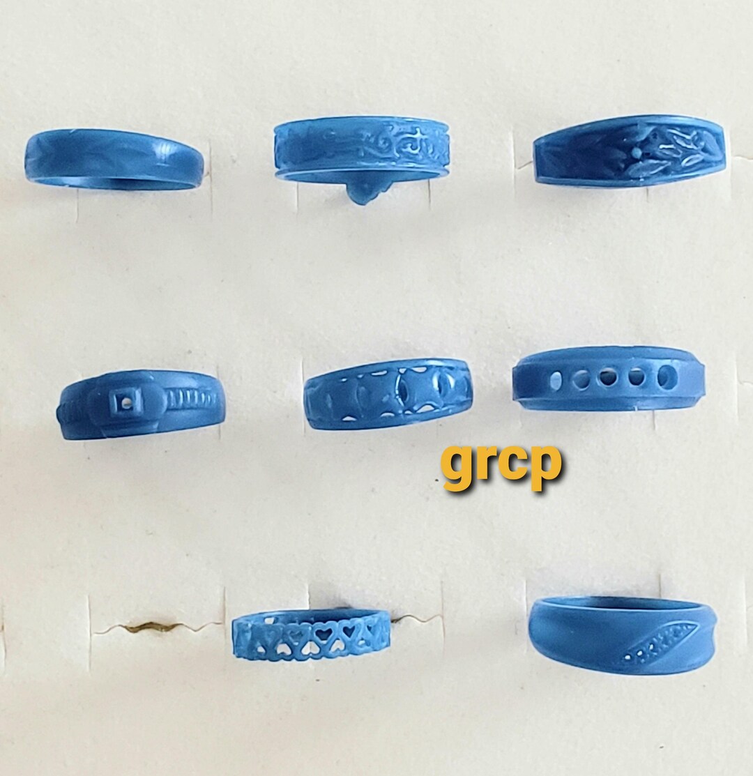 8 Assorted Wax Pattern Band Style Rings. Wax Patterns for Lost Wax ...